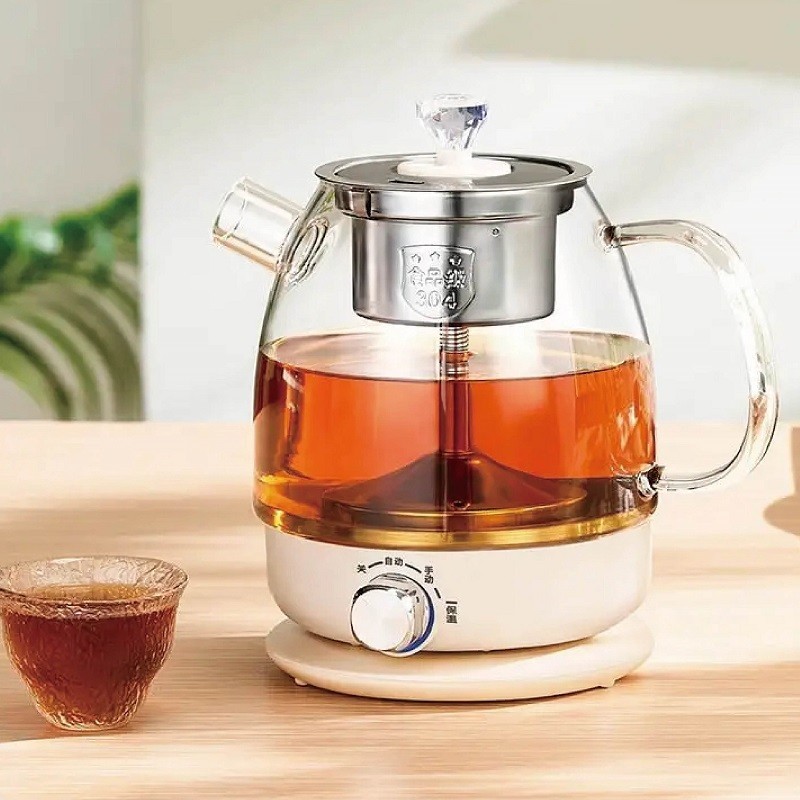 Jual 1L Black Tea Tea Maker Glass Electric Kettle Pu'er Steamed Tea ...