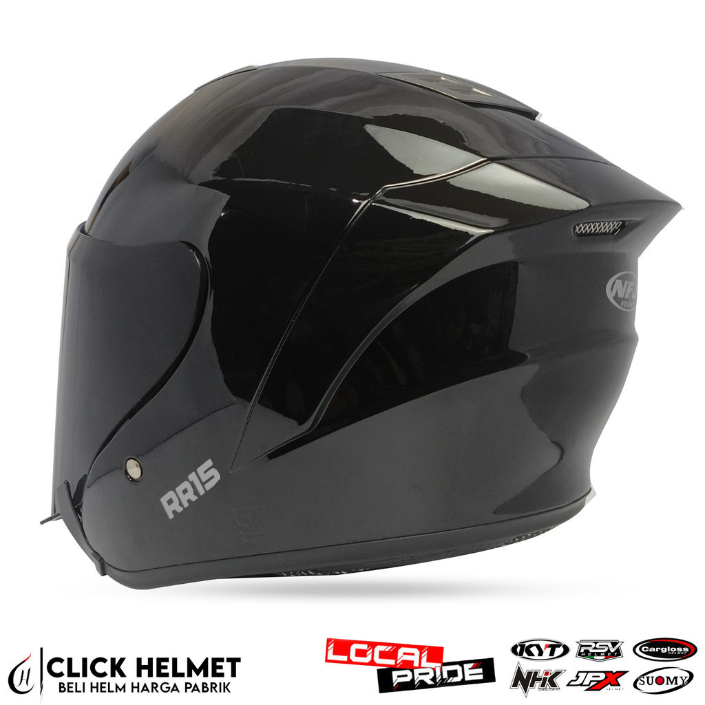 Jual Helm MLA KYROZ 2 / Black Glosy Kaca Visor Bening / Helm Half Face ...