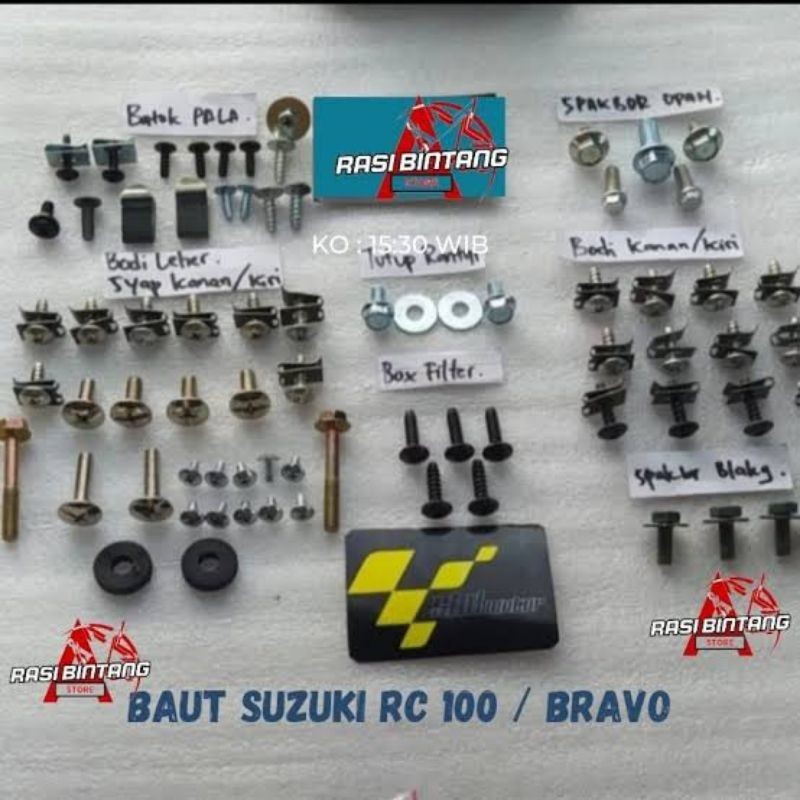 Jual Baut Fullbody Suzuki RC 100 lengkap + baut batok | Shopee Indonesia