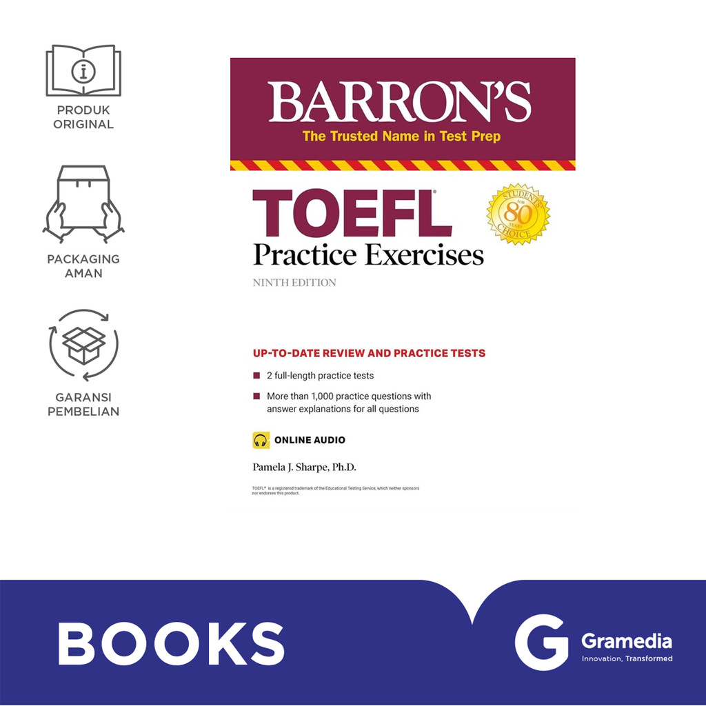 Jual Barrons Toefl Practice Exercise 9Th Edition | Shopee Indonesia