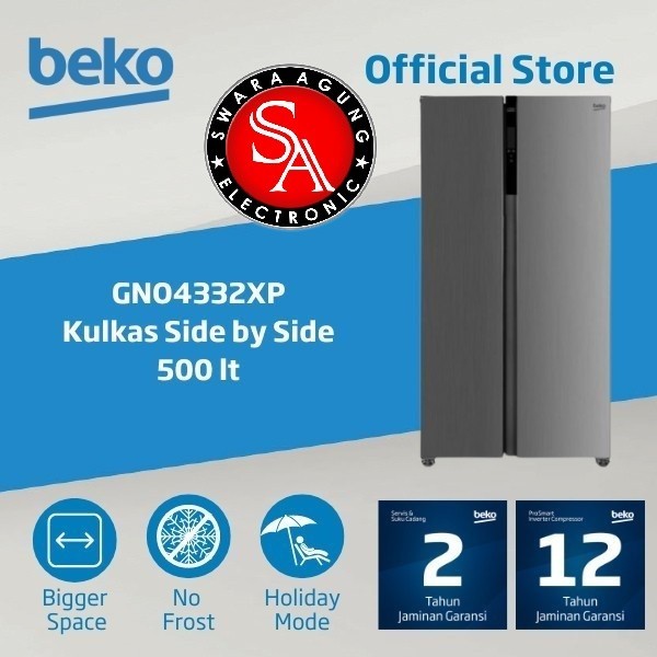 Jual Kulkas Side By Side Inverter 500 Liter BEKO Type : GN04332XP ...