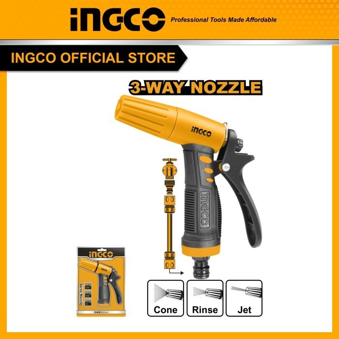 Jual Kepala Semprotan 3 Way Mode Air Taman INGCO HWSG032 Round Nozzle ...