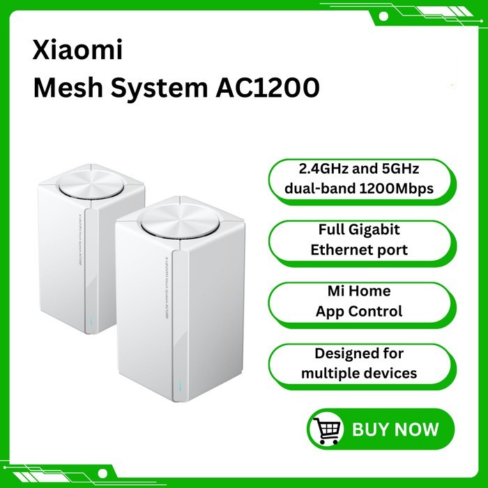 Jual Mi Router Mesh System Ac1200 Dual Band 2 4 Ghz 5 Ghz 1200 Mbps Gigabit Ethernet Port 1