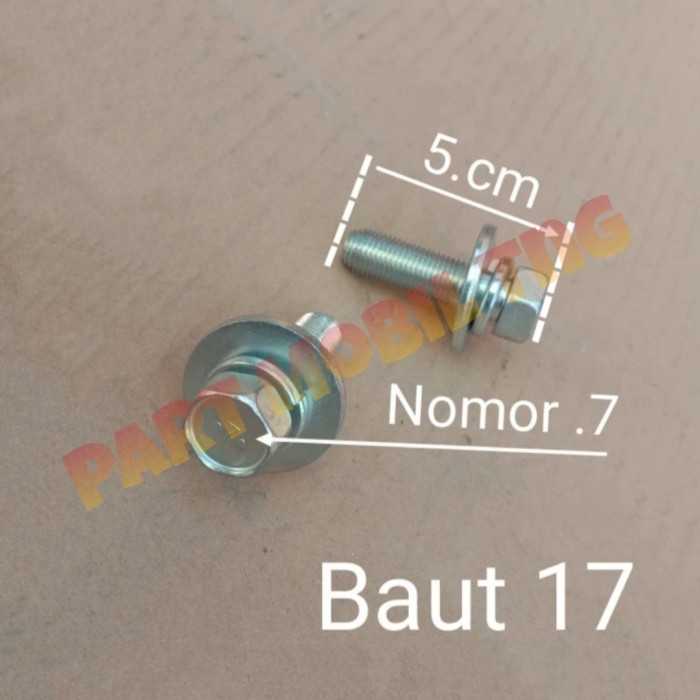 Jual Bolt Baut Ukuran 17 Panjang 5cm ORIGINAL | Shopee Indonesia
