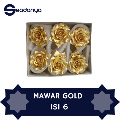 Jual Mawar Gold/Silver / hiasan kue tart / topping kue tart | Shopee ...