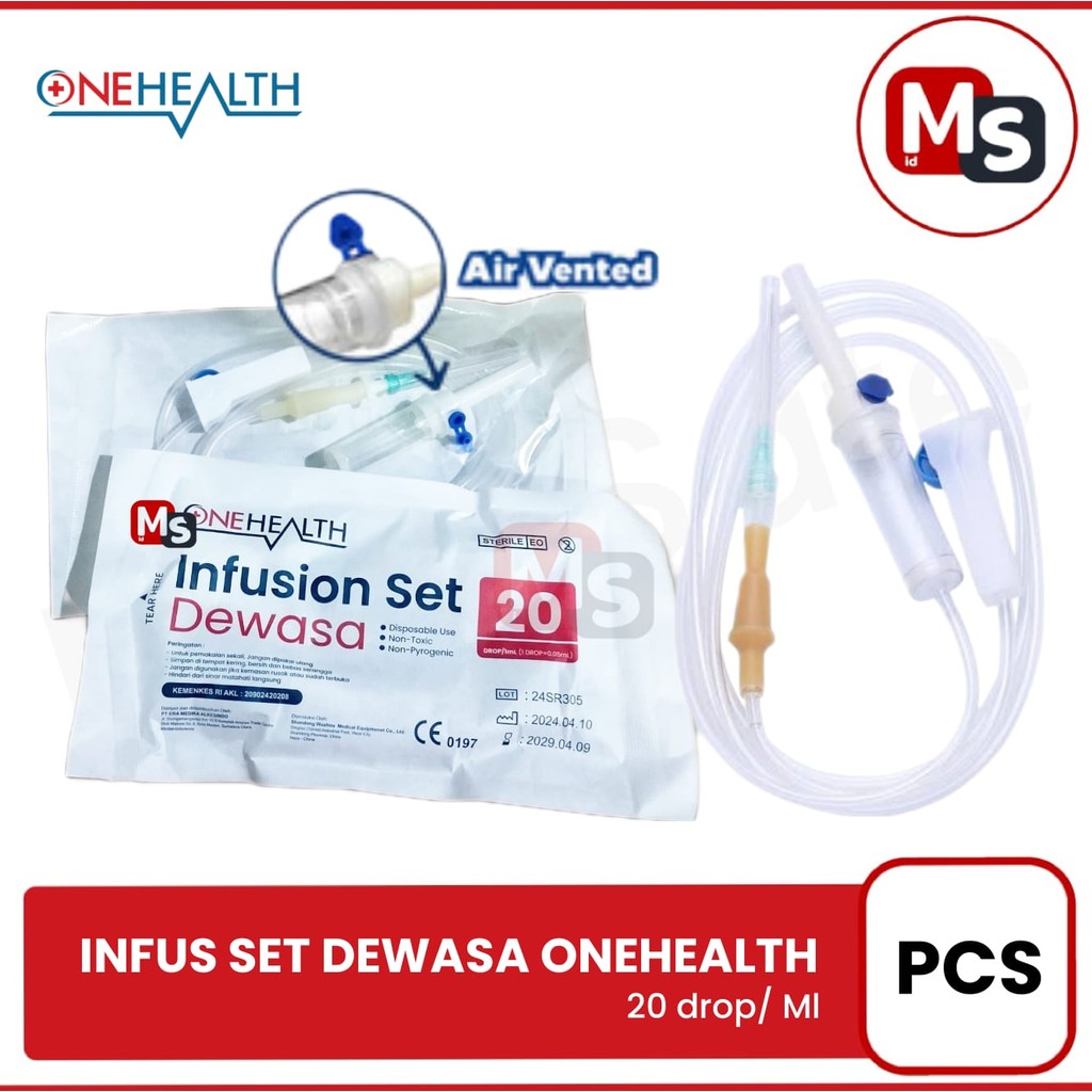 Jual Infuset Dewasa Onehealth Infusion Set With Air Vent / Pcs M3 ...