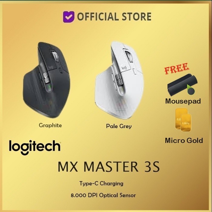 Jual Logitech MX Master 3S Wireless Bluetooth Mouse MX Master 3 S ...
