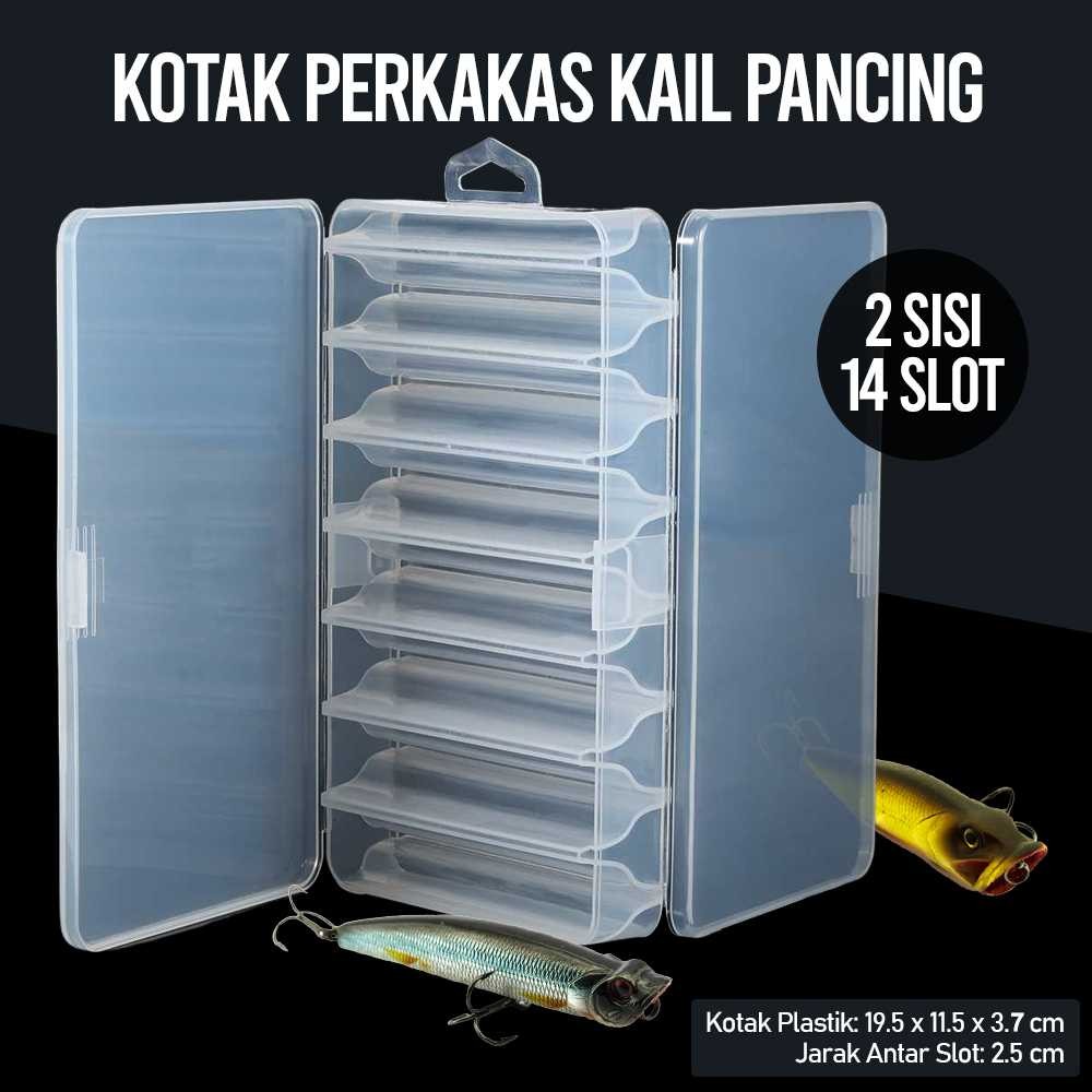 Jual LIXADA Box Kotak Perkakas Kail Pancing Dua Sisi 14 Slot - LX01 | Shopee Indonesia