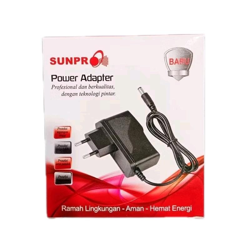 Jual Power Adaptor 9V 1A Sunpro Adaptor 9 Volt 1 Ampere | Shopee Indonesia