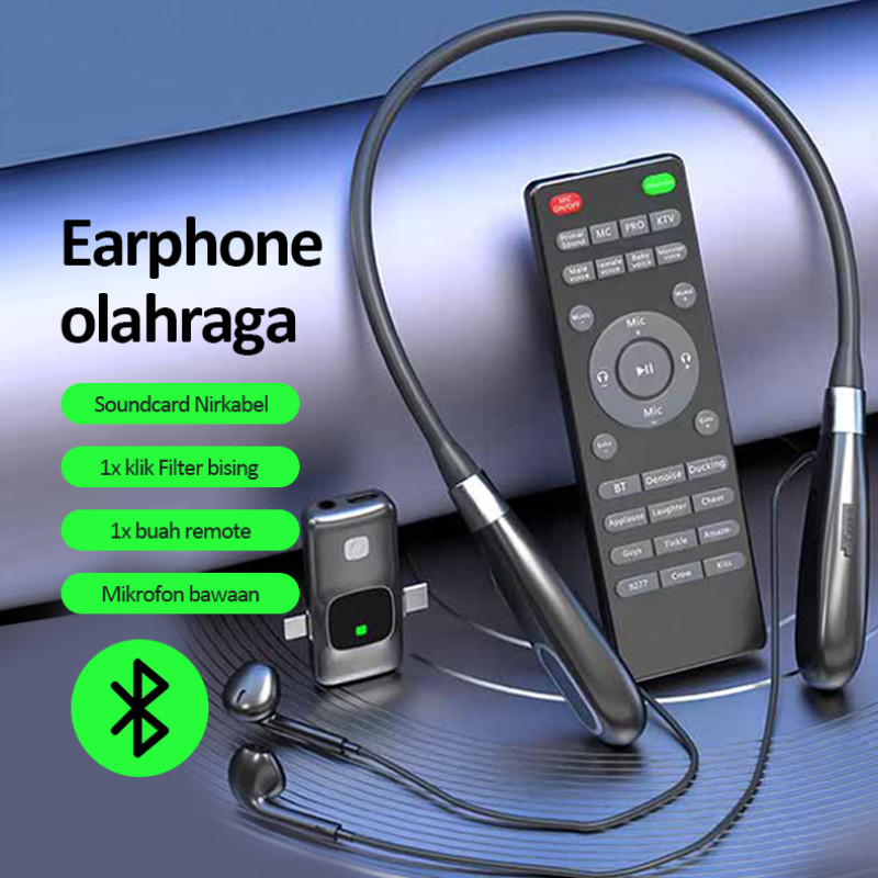 Jual Bonkyo E8 sound card 2in1 mikrofon clip-on nirkabel mixer ...