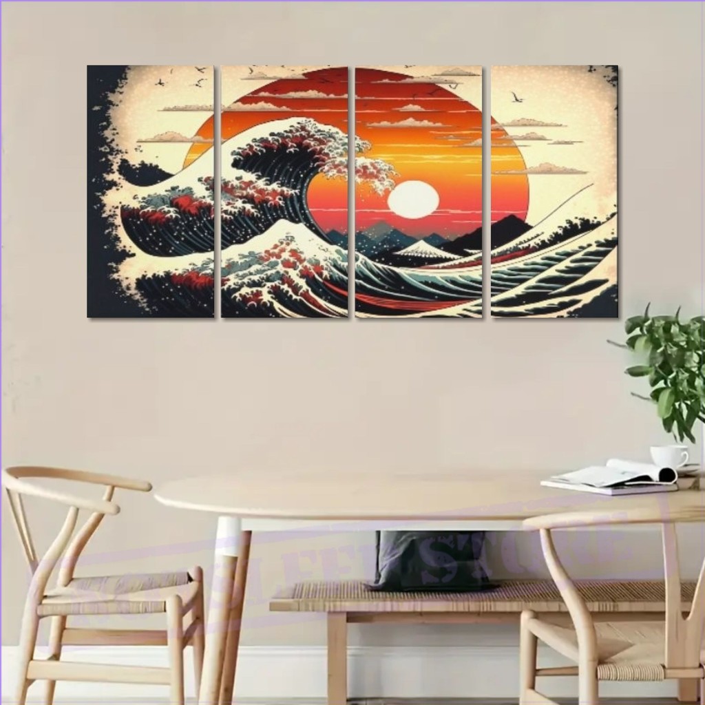 Jual Custom Posters 1set 60x30 multipanel Frame Kayu MDF - Hiasan ...