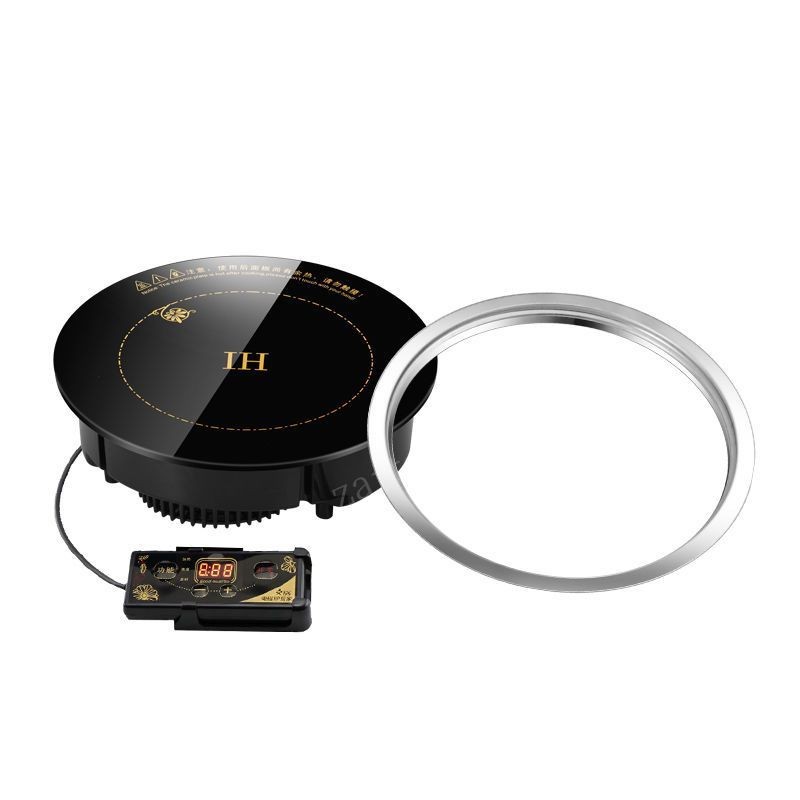 Jual 1200W Round Electric Magnetic Induction Cooker Wire Control Black ...