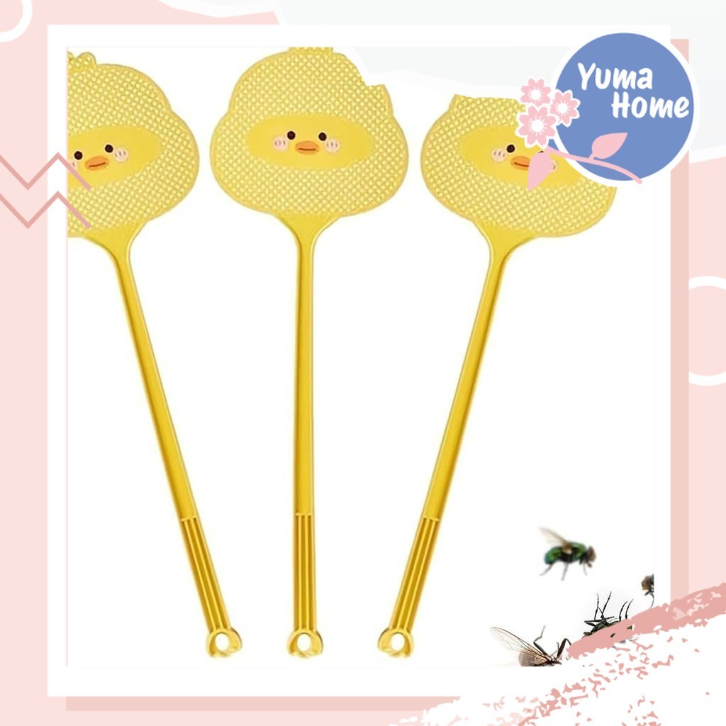 Jual Yuma Raket Nyamuk Motif Bebek Lucu / Raket Pemukul Lalat Panjang ...