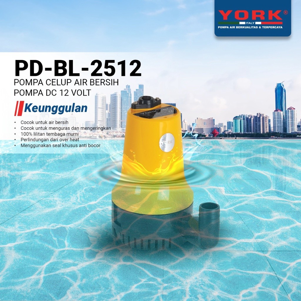 Jual Pompa Celup York DC 12 Volt YRK - BL2512 | Shopee Indonesia
