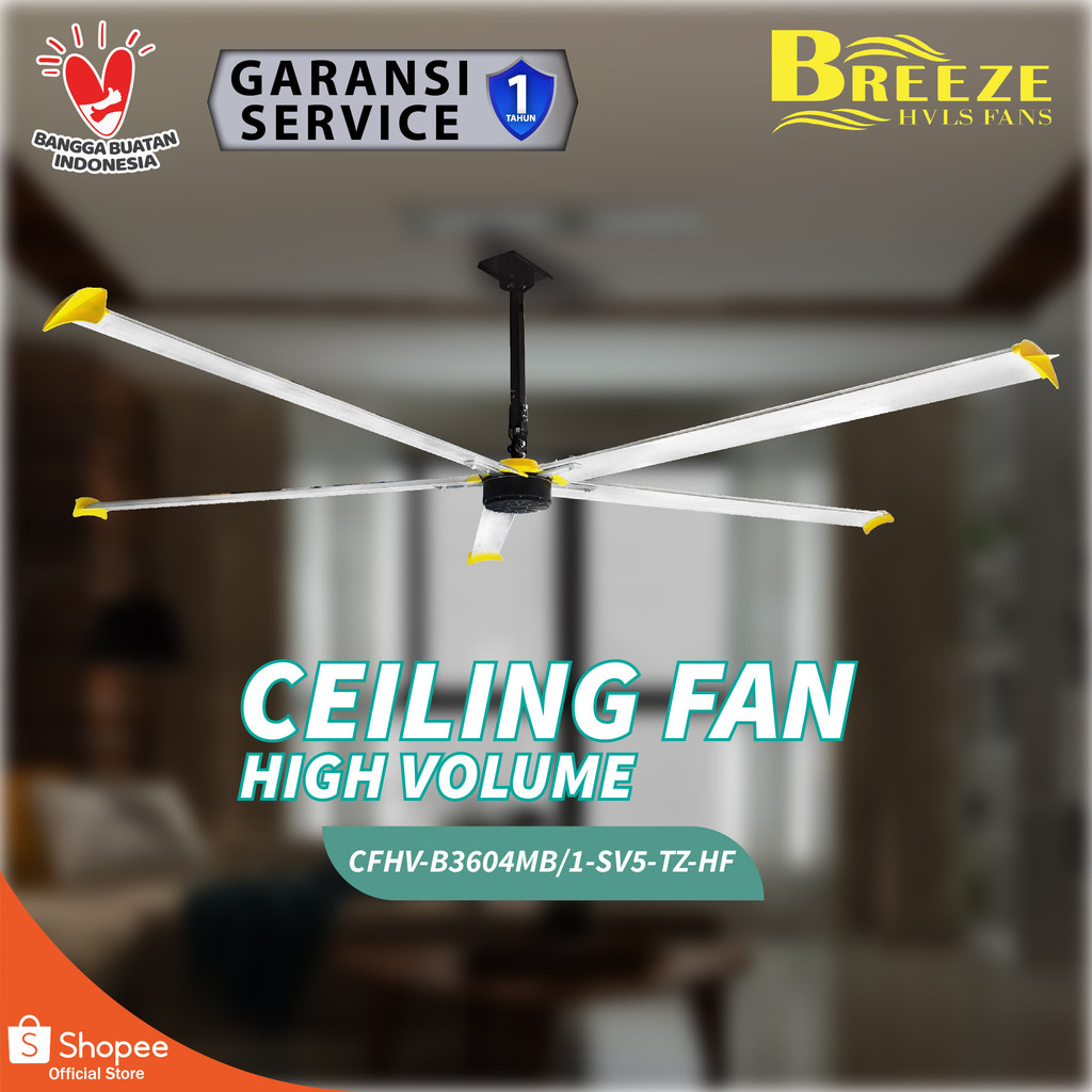 Jual Kipas HVLS Big Ceiling Fan 3.68 Meter 220V / Kipas Plafon Raksasa ...