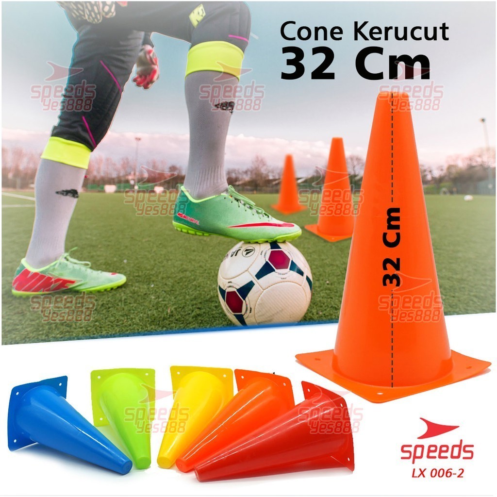 Jual SPEEDS Cone Kerucut Untuk Latihan Olahraga Futsal/Sepak Bola 32Cm ...