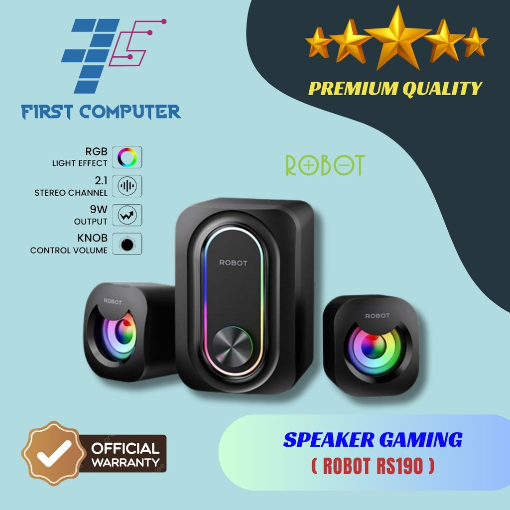 Jual Robot RS190 Gaming Speaker 2.1 Subwoofer With RGB Lightning ...