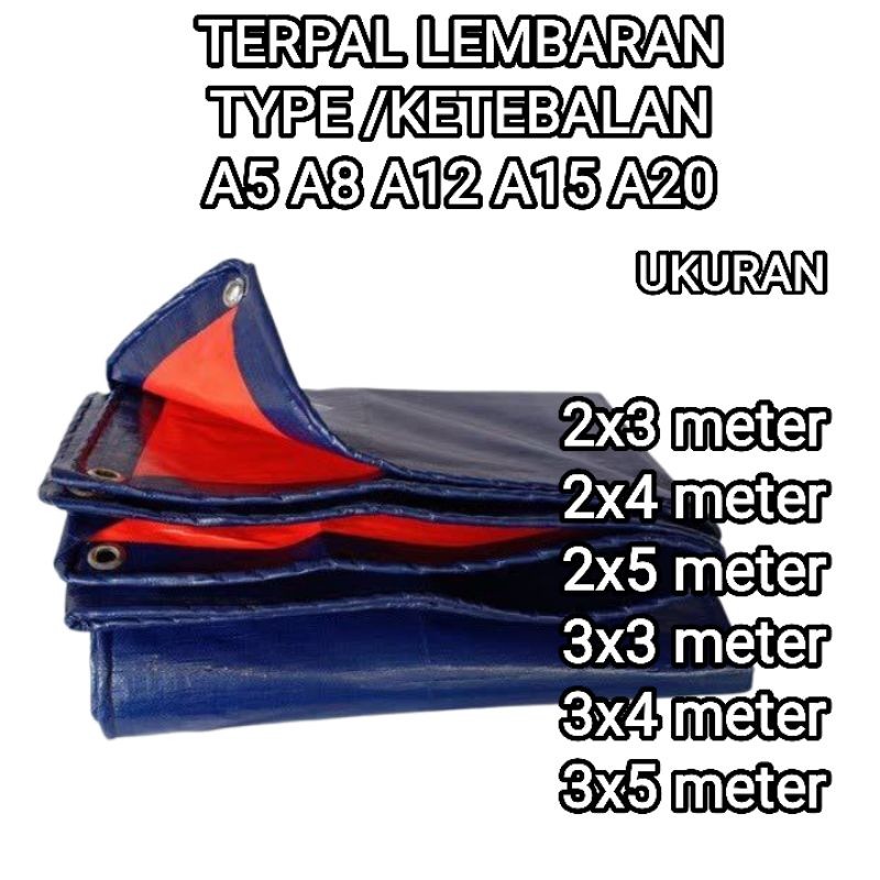 Jual tenda Terpal Lembaran Ukuran 2x3, 2x4, 2x5, 3x3, 3x4, 3x5 ...