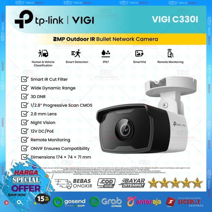 Jual CCTV Tp-Link VIGI C3 Series 2MP / 3MP / 4MP / 5MP - Full Color Two ...