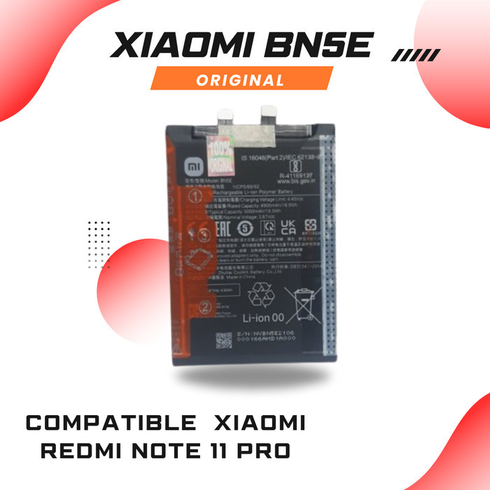 Jual ORIGINal 100% Baterai/Batre Xiaomi BN5E For Xiaomi Redmi Note 11 ...