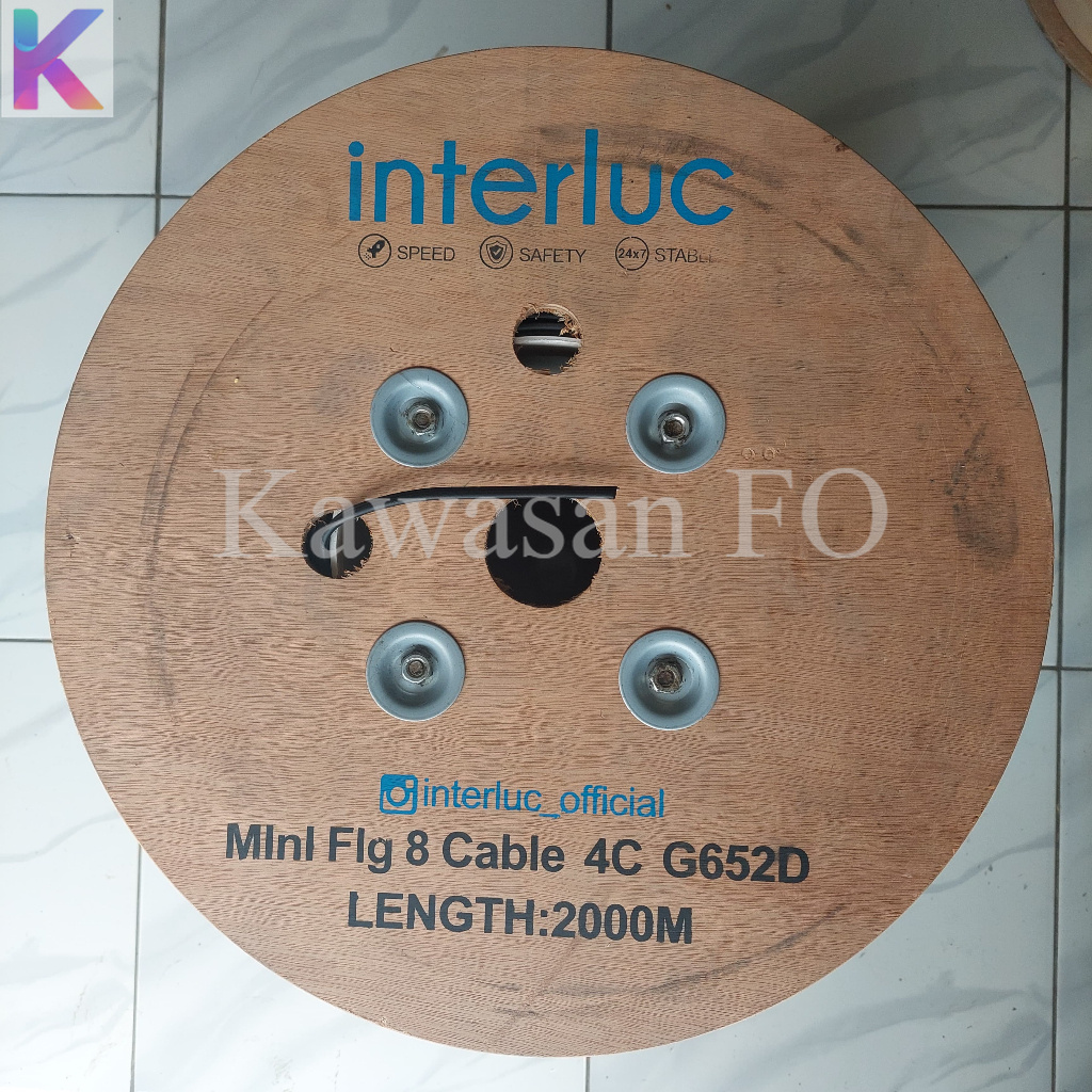 Jual Interluc KU Mini 4 Core Fig 8 2000M Kabel Fiber Optic Cable Fig8 ...