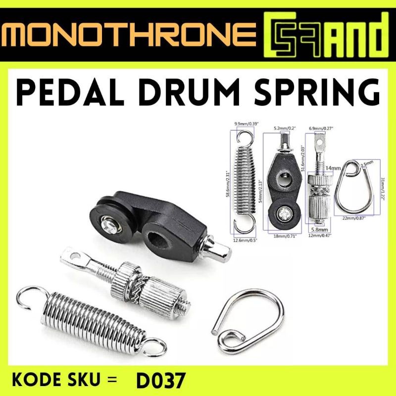 Jual Foot pedal drum spring bass pedal kaki spring tensioner perkusi ...