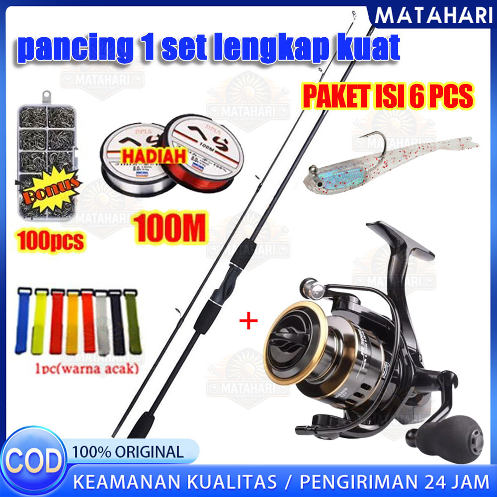 Jual Pancing Set Murah Murah Kuat Power Pancing 1.65M/1.8M/2.1M/2.4M Joran Pancing Murah Reel ...