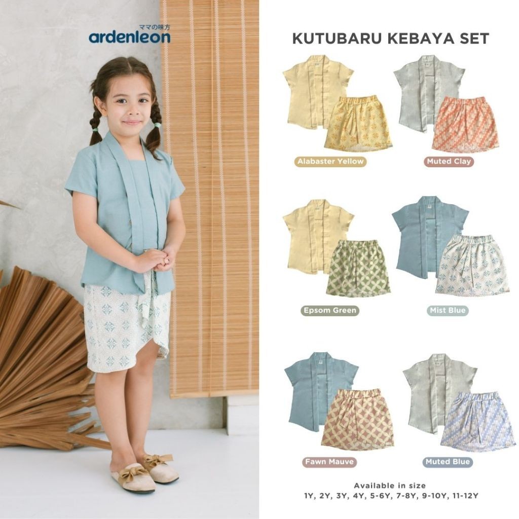 Jual ARDENLEON Setelan Anak Perempuan Batik Kutubaru Kebaya Set ...