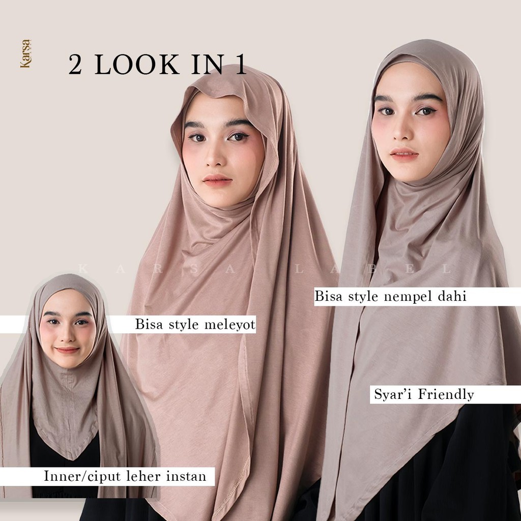 Jual YURA Pashmina Inner Leher Kaos Rayon by Karsa Label | Pashmina ...