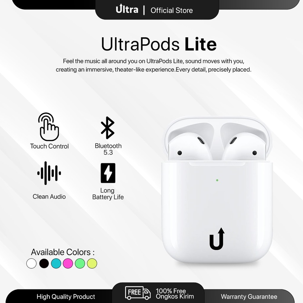 Jual [BEST SELLER] UltraPods Lite Series 2024 Headset Bluetoooth Inpods ...