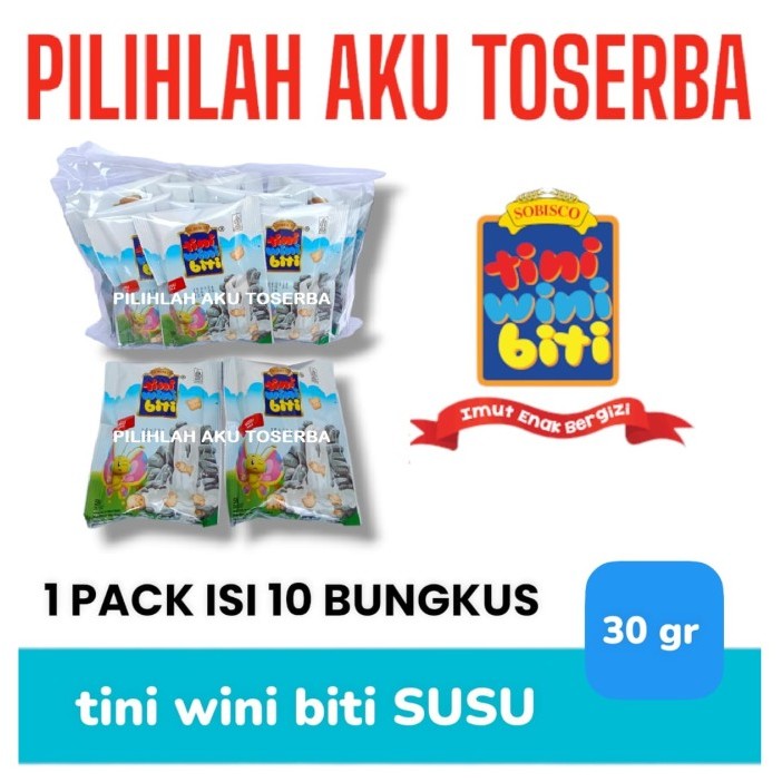 Jual Biskuit TINI WINI BITI 30 gram Rasa SUSU / MILK - ( HARGA 1 PACK ...