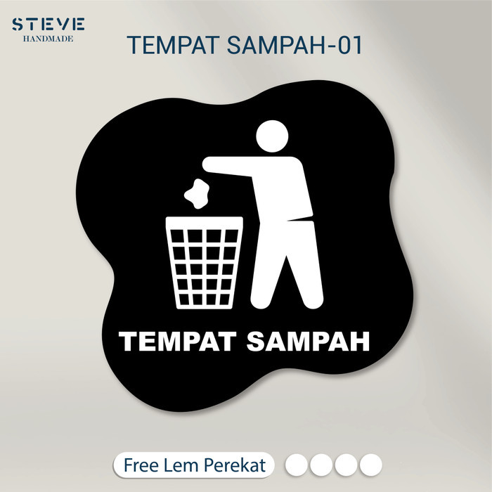 Jual Sign Board Tempat Sampah | Papan Tanda Tempat Sampah Label Akrilik ...