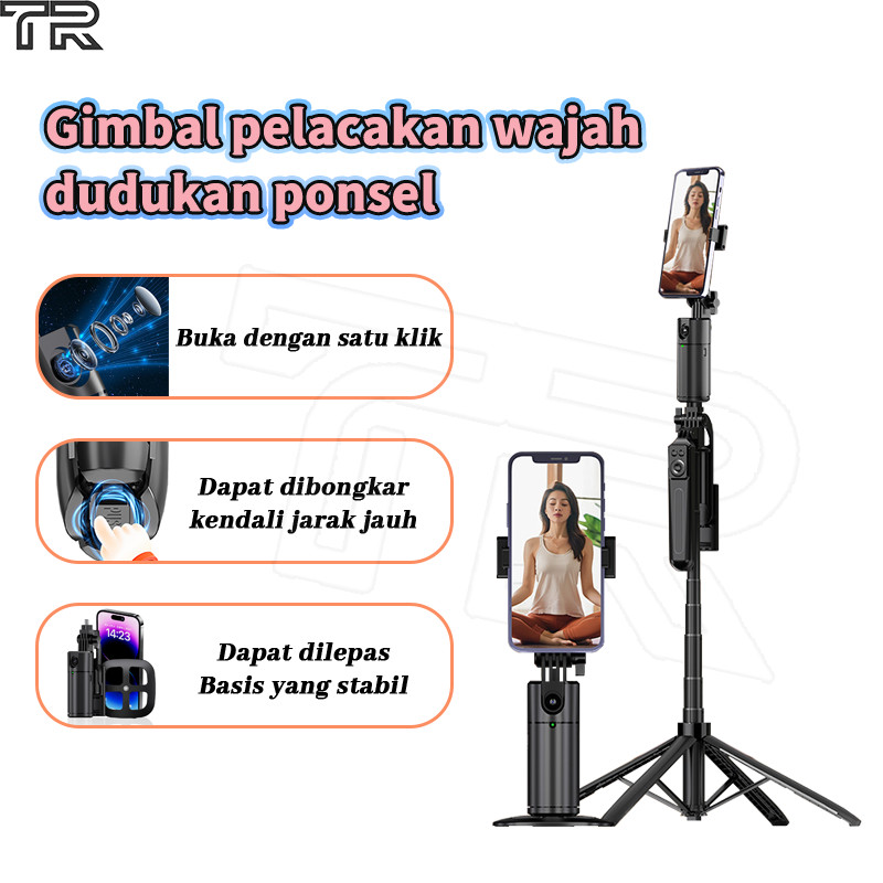Jual Trbest 360° Auto Face Tracking Gimbal Stabilizer Pelacakan Wajah Otomatis Stabilizer ...