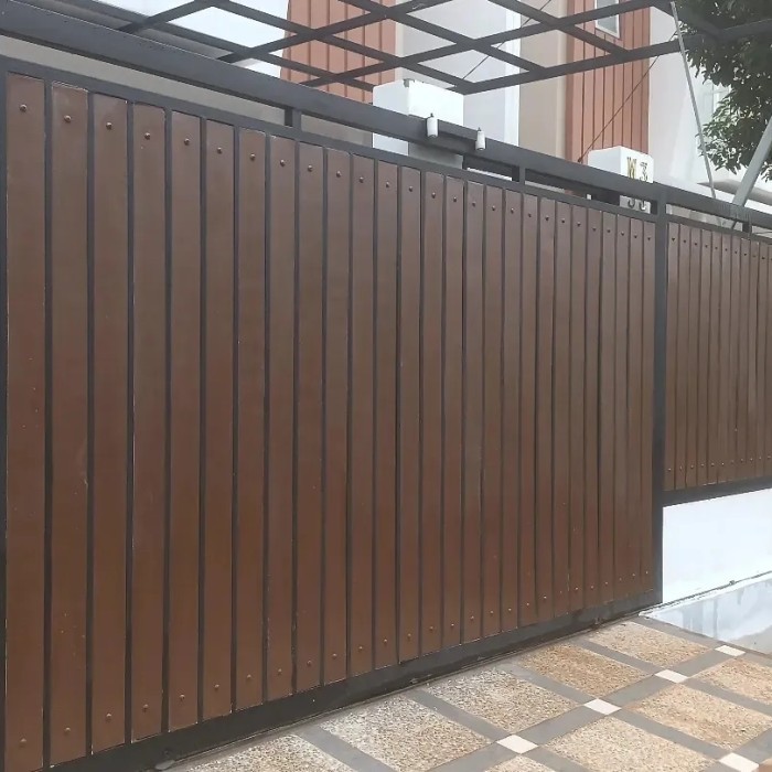 Jual pagar grc polos coklat tua,besi hollow galvanis | Shopee Indonesia