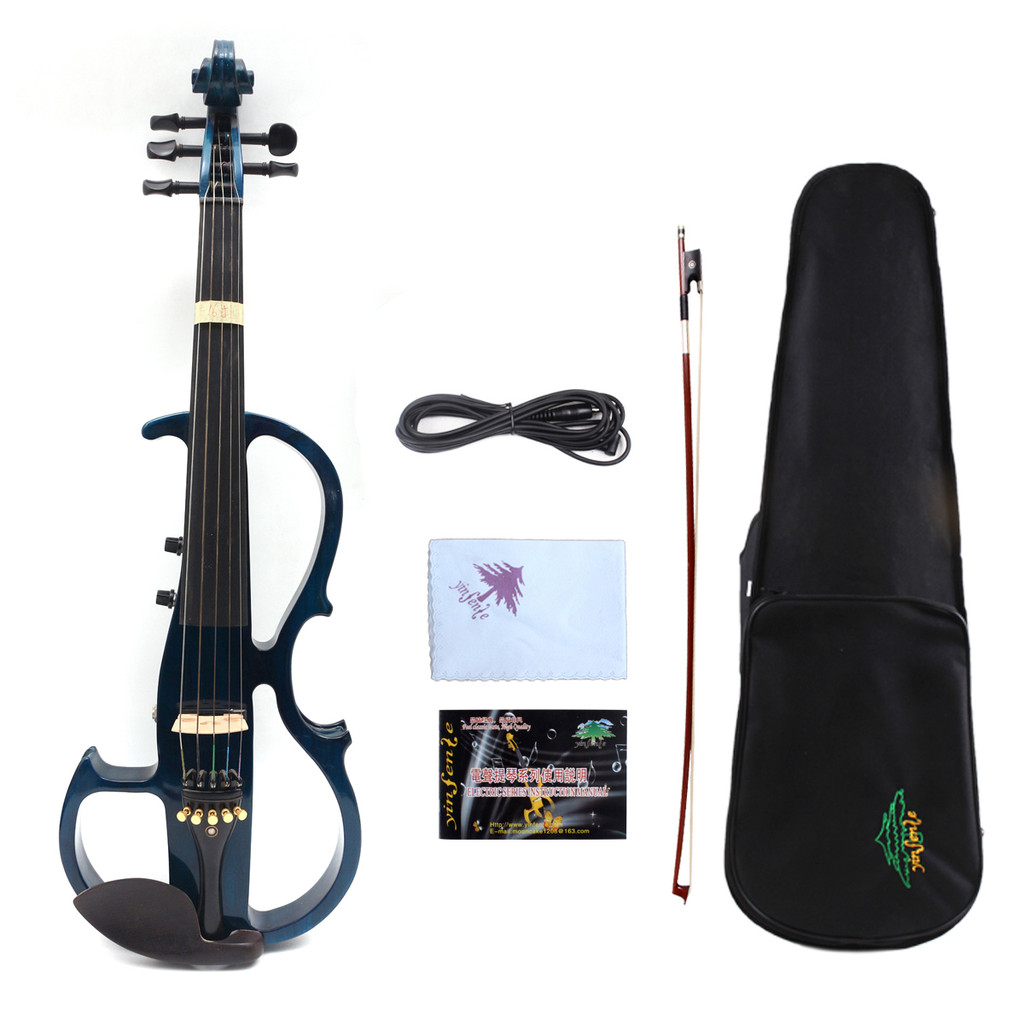 Jual New blue 5 string 16'' Electric Viola Silent Solid Wood Body ...