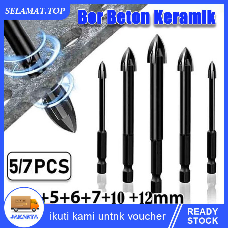 Jual Set Mata Bor Multifungsi Profesional Logam Kaca Ubin Porselen ...