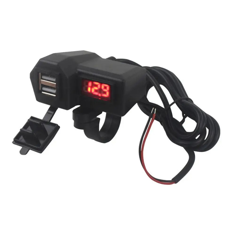 Jual Motorcycle dual USB interface mobile phone charger with voltage ...