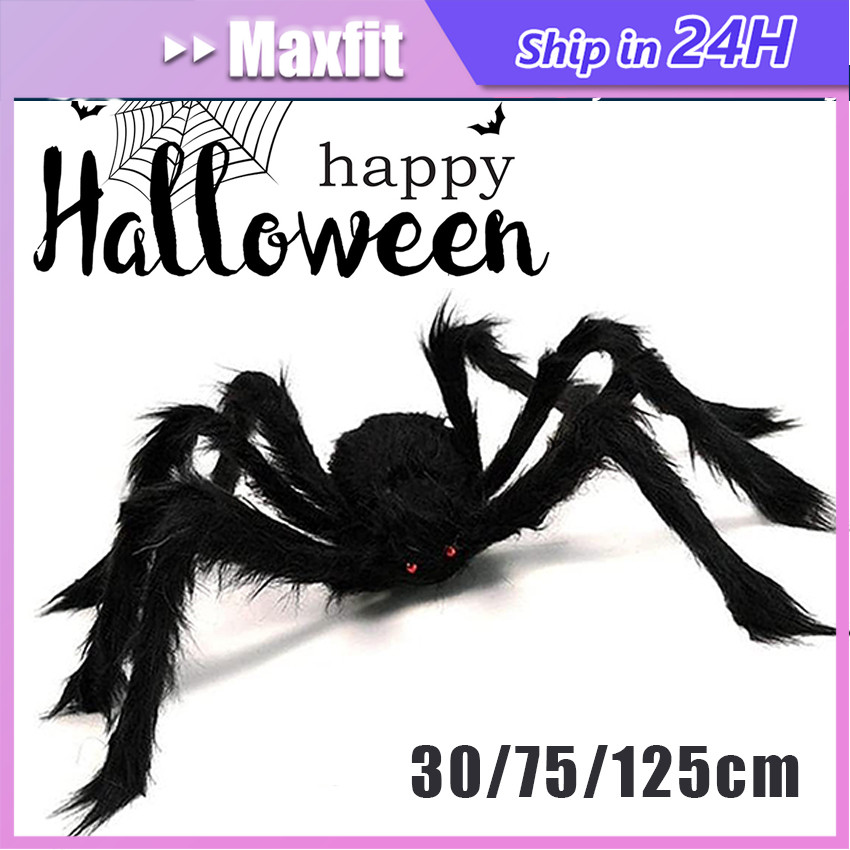 Jual Boneka Laba-Laba Besar Spider Mainan Laba Laba Hitam Plush Prank ...