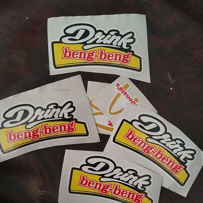 Jual stiker beng beng drink Printing cutting laminasi MCDONALD | Shopee ...