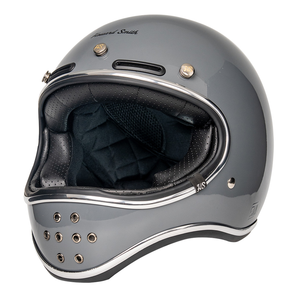 Jual Howard Smith Bobber Retro Helm Full Face - Modern Grey | Shopee ...