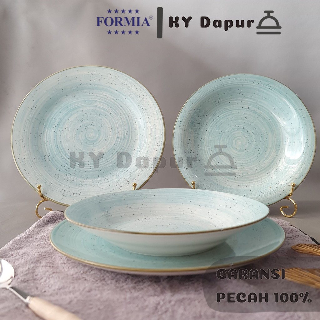 Jual FORMIA Piring Mangkok Keramik Nara Mint Series Cantik Aesthetic ...