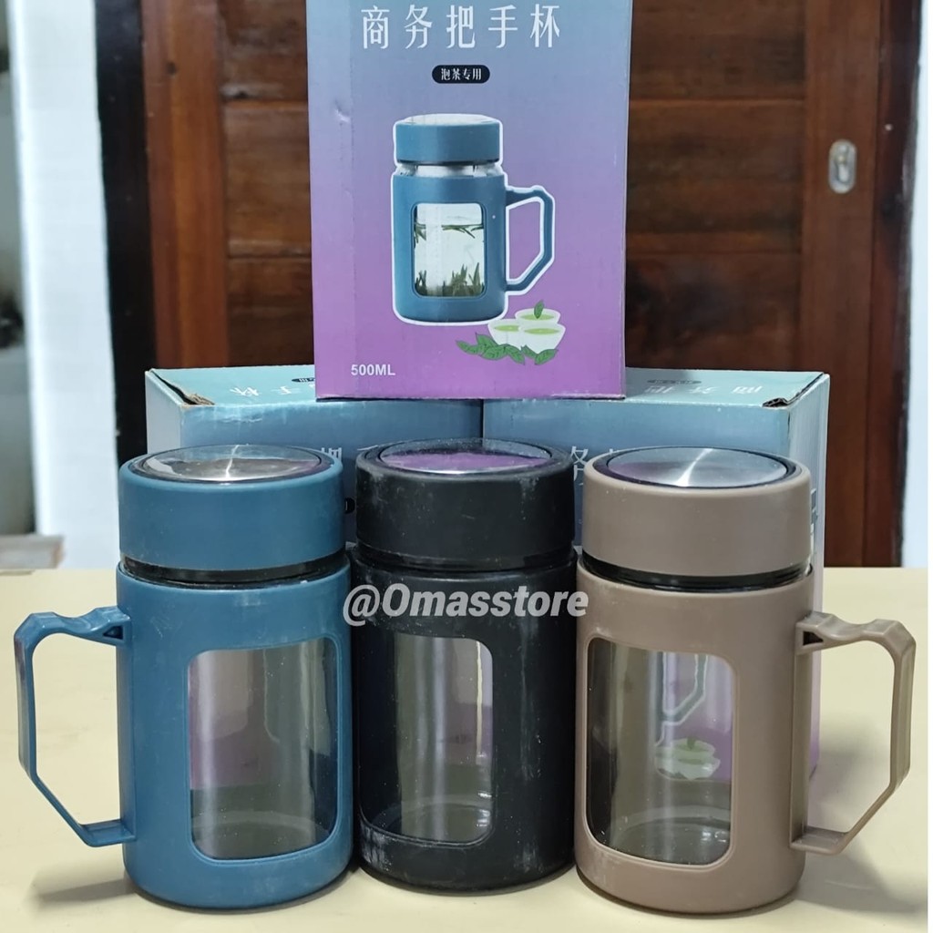 Jual OS- BOTOL KACA CANGKIR/BOTOL MINUM MODEL GELAS KACA MOTIF KOTAK ...
