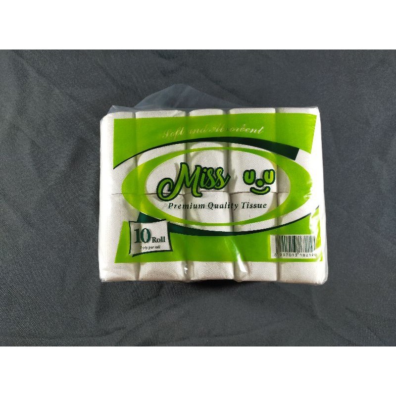 Jual tissue roll coreless Miss-u tampah karton tengah Isi 10 roll ...