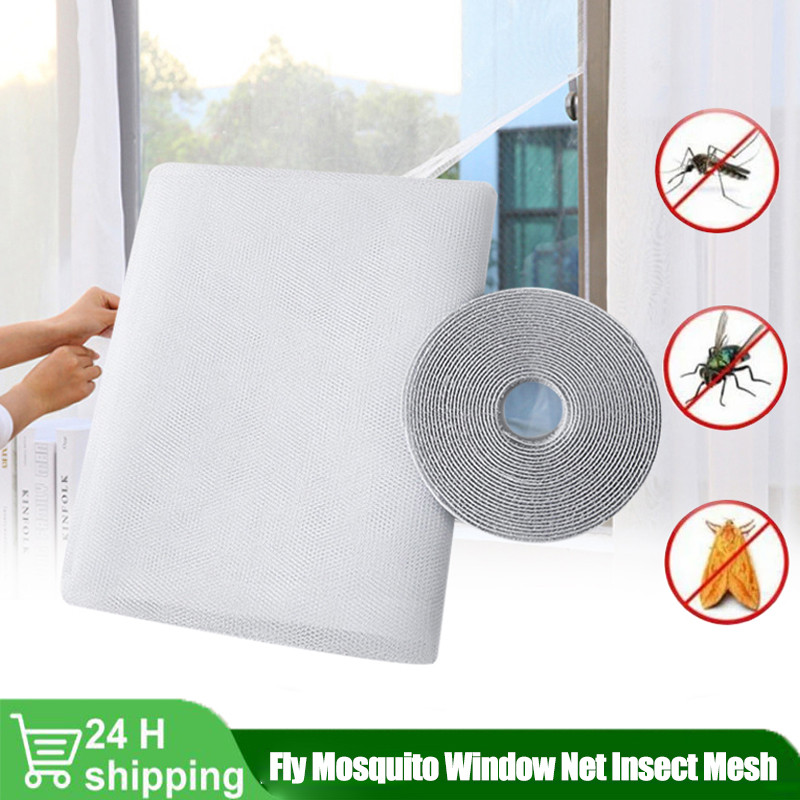 Jual Anti Fly Mosquito Window DIY Self-Adhesive Indoor Insect Screen ...