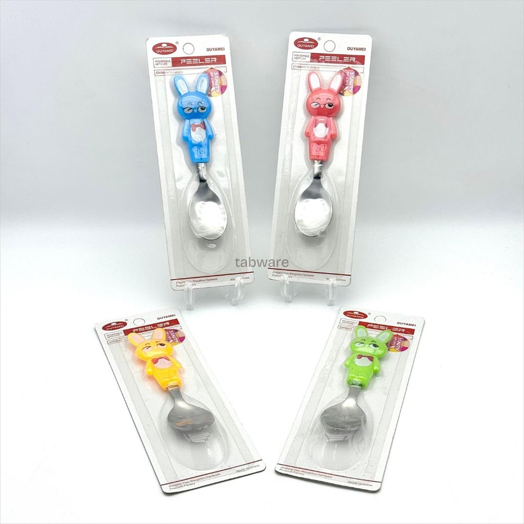 Jual (1pc) TABWARE Sendok Anak Stainless Steel Motif Kartun 14cm ...
