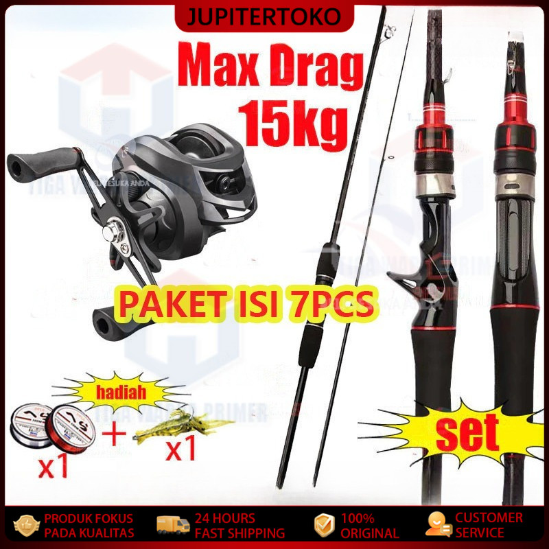 Jual Set Pancing Lengkap Murah Pancing 1 Set Lengkap Kuat COD Set Alat ...