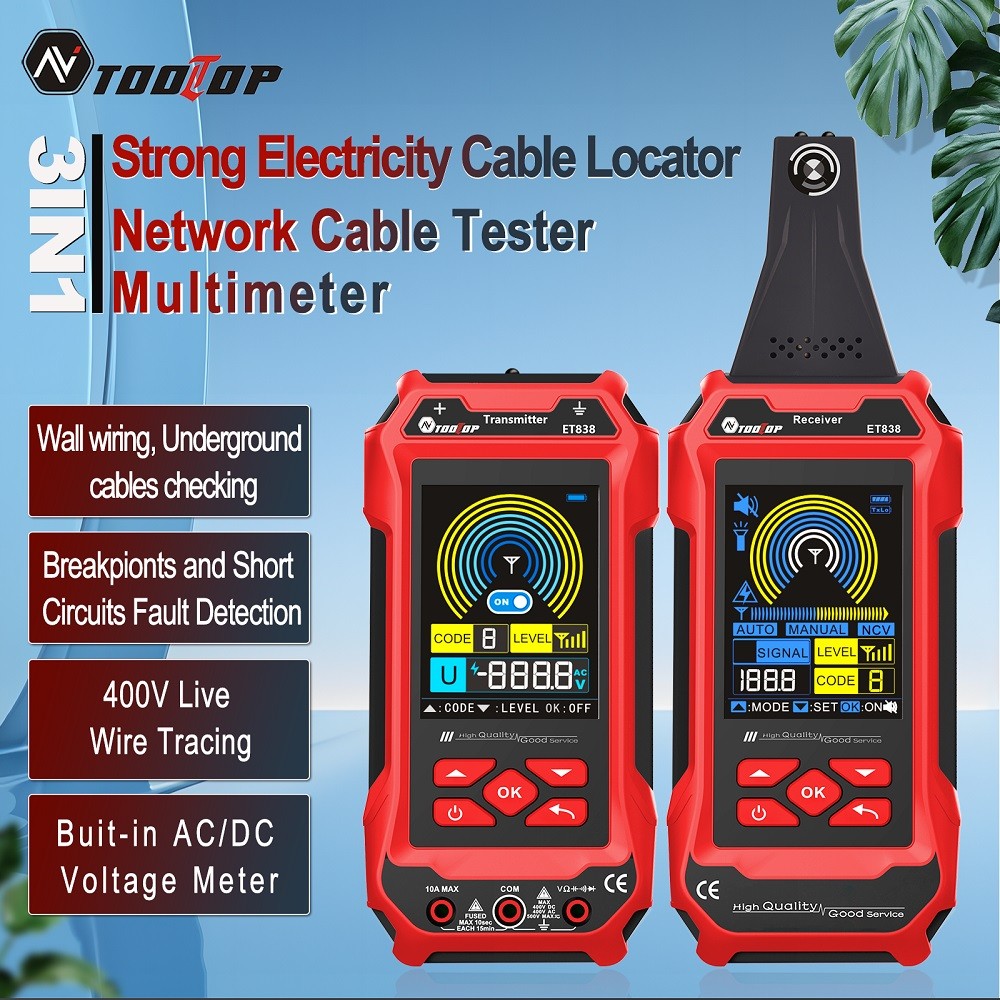 Jual TOOLTOP 400V Cable Locator Underground Wall Cable Water Pipes ...