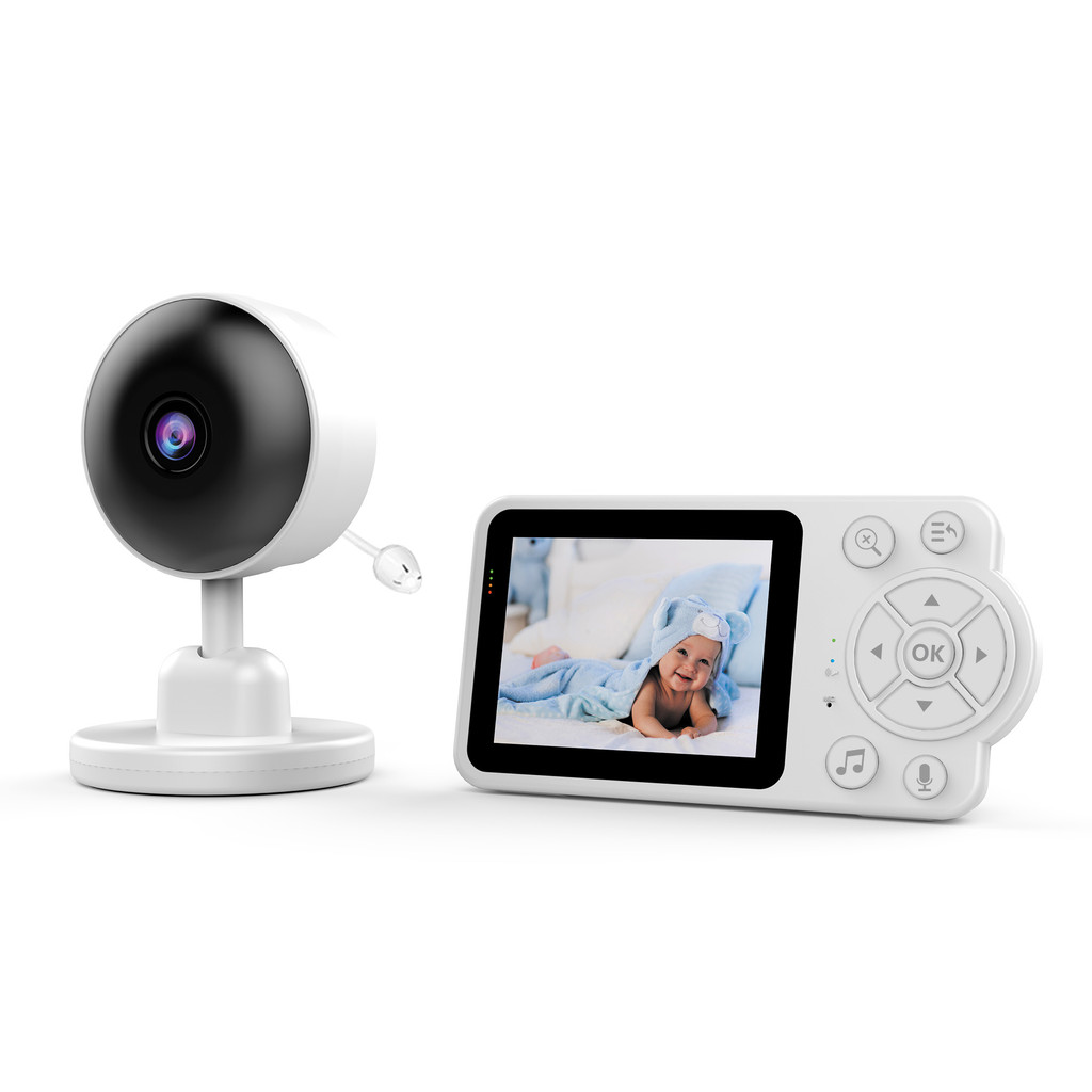 Jual 2.8Inch 4X Zoom Cry Detection Intercom Baby Monitor VOX Temperature Display Feeding Remind ...