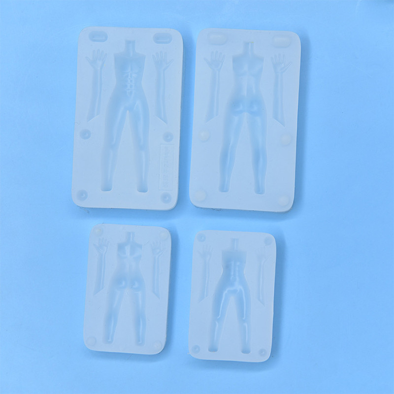 Jual 1 Set Polymer Clay Male Doll Body Torso Silicone Mold Fondant ...