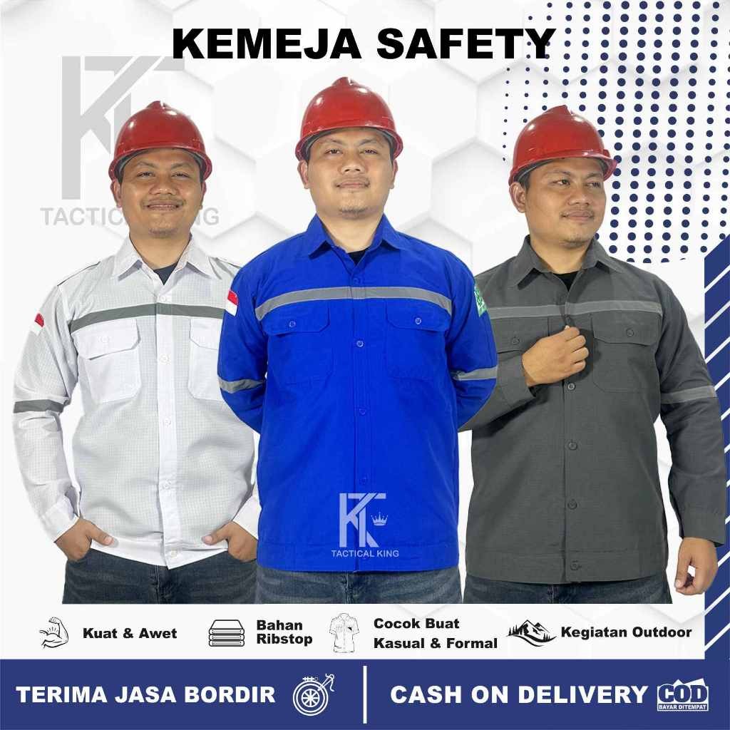 Jual Wearpack Kemeja Safety Behavior Free Logo Bendera Dan K3 ...